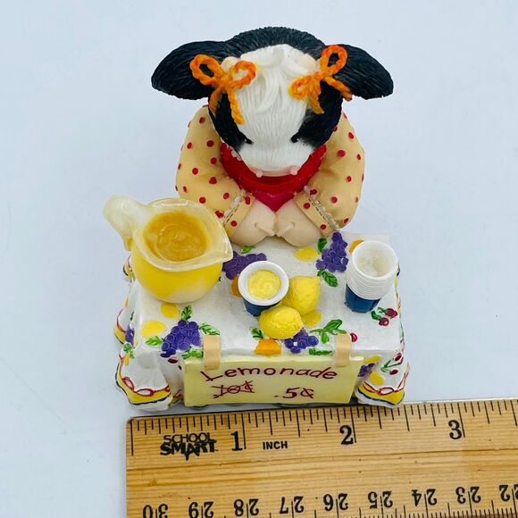 Enesco | Accents | Vintage Mary Moo Moos Cow Figurine Lemonade Stand ...